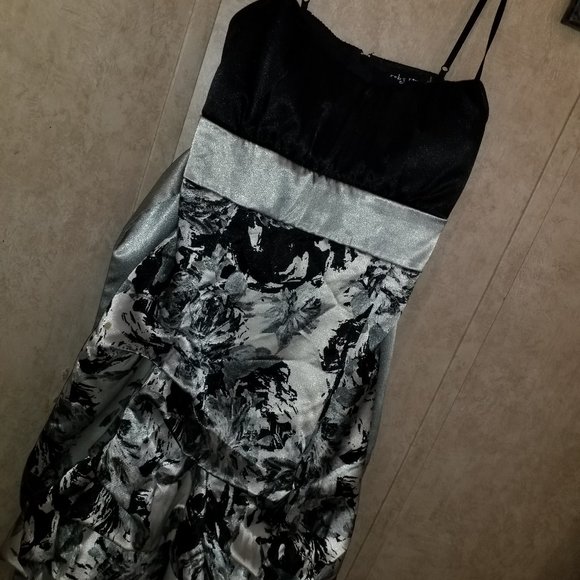Ruby Rox | Dresses | Black Silver And White Mini Dress | Poshmark